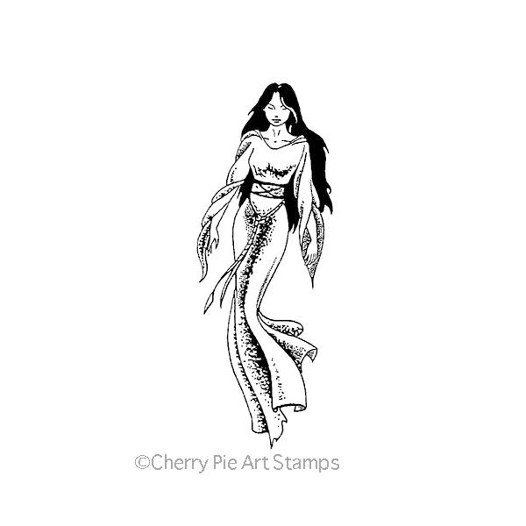 Morgana WITCH, Vampire- CLING STAMP by Cherry Pie Art Stamps J308 - Etsy