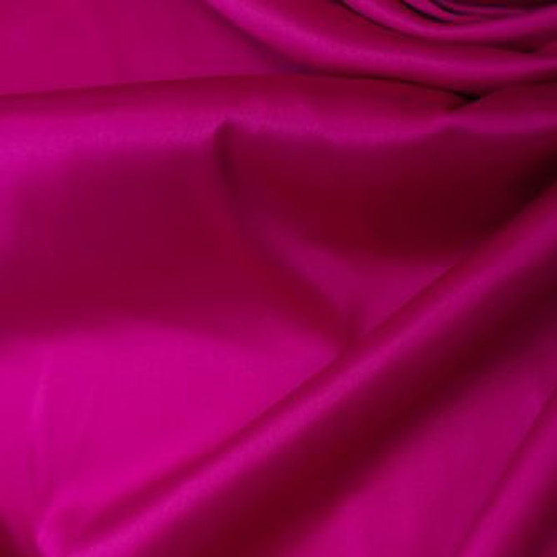 Magenta Heavy Silky Satin Fabric by Yard, Satin for Wedding Elegant ...