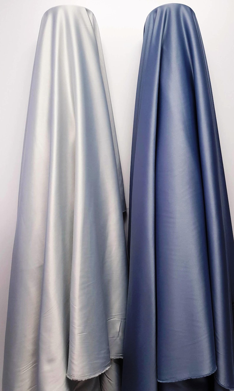 Dark Gray Heavy Silky Satin Fabric by Yard, Satin for Wedding Elegant ...