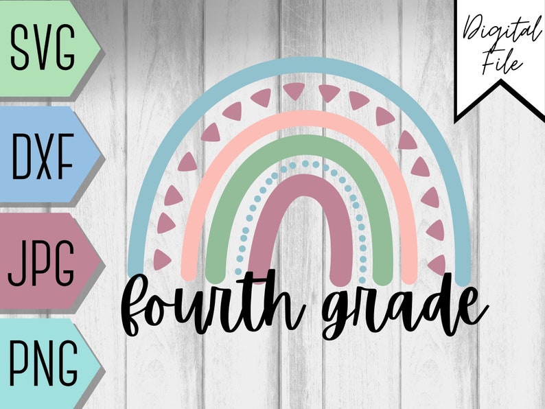 Teacher Rainbow Svg Grade Level Svg Grade Level Rainbow - Etsy