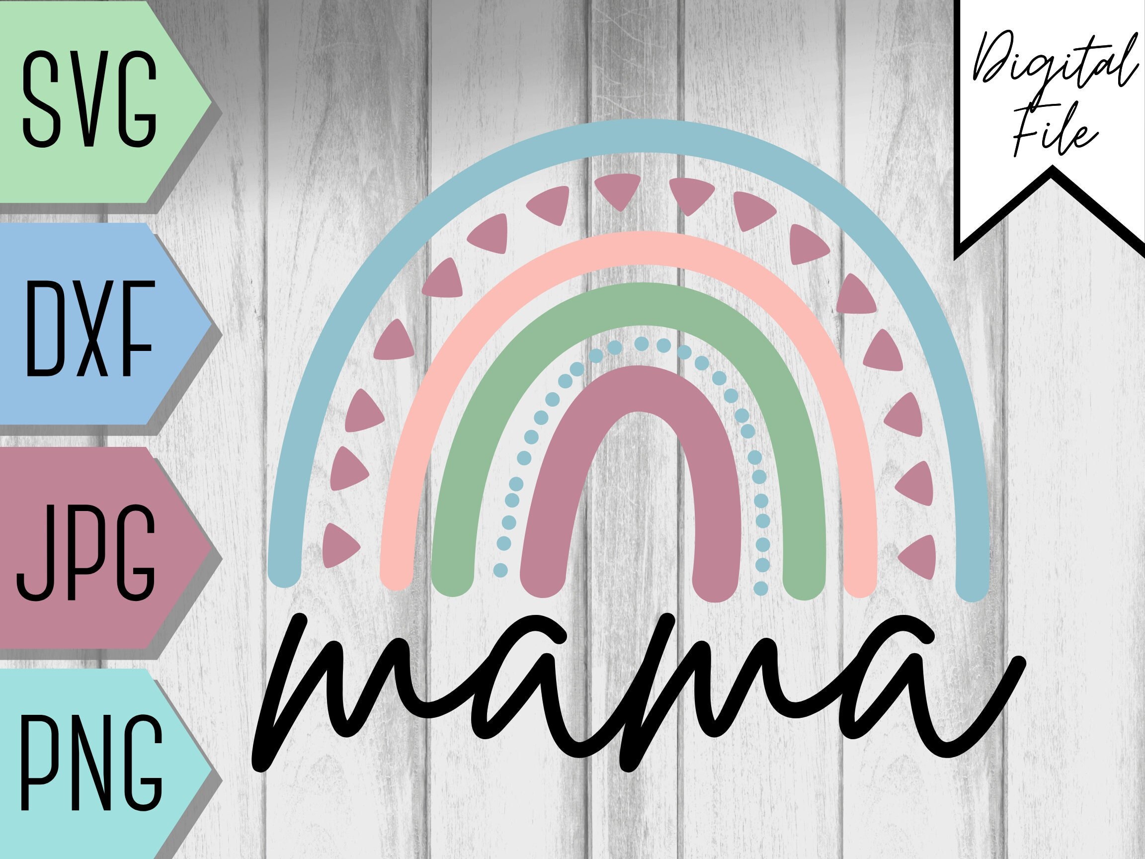 Mama Shirt Svg Mama Rainbow Svg Mama Rainbow Design Mama | Etsy