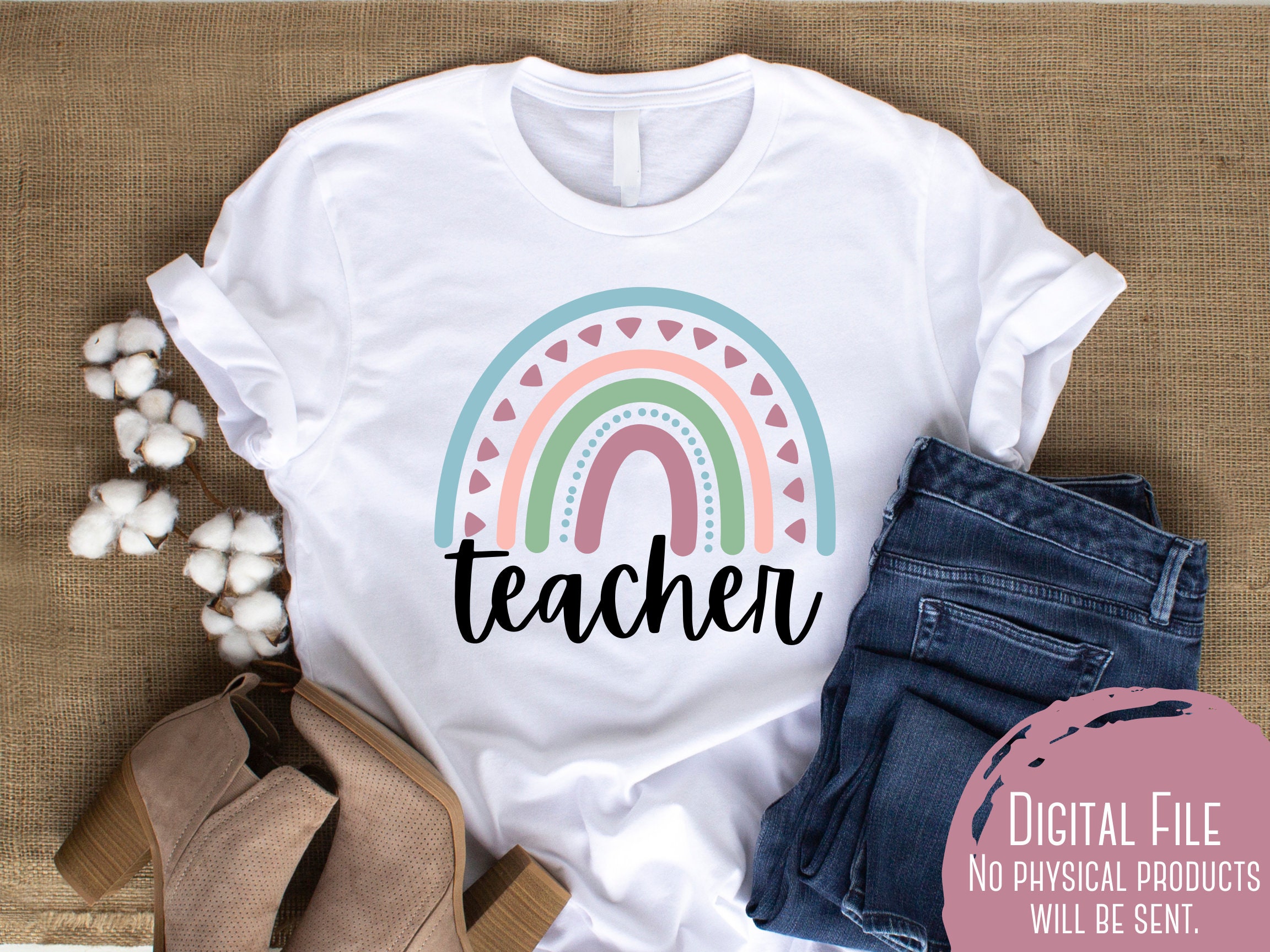 Teacher SVG Teacher Rainbow Svg Teacher Svg Rainbow Teacher - Etsy