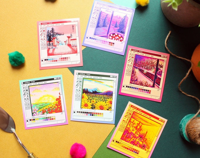 Pixel Art Paint Die-cut Stickers - Etsy