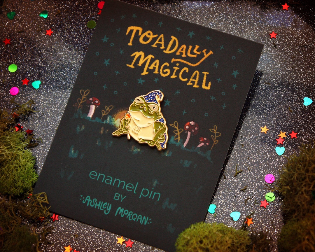 Toadally Magical Wizard Toad Enamel Pin - Etsy