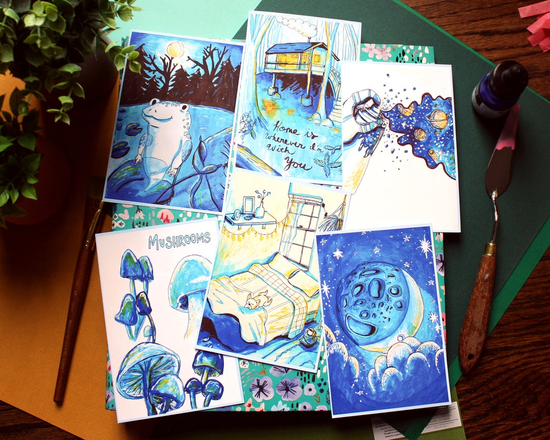 Mini-inktober 2020 Art Print Set - Etsy