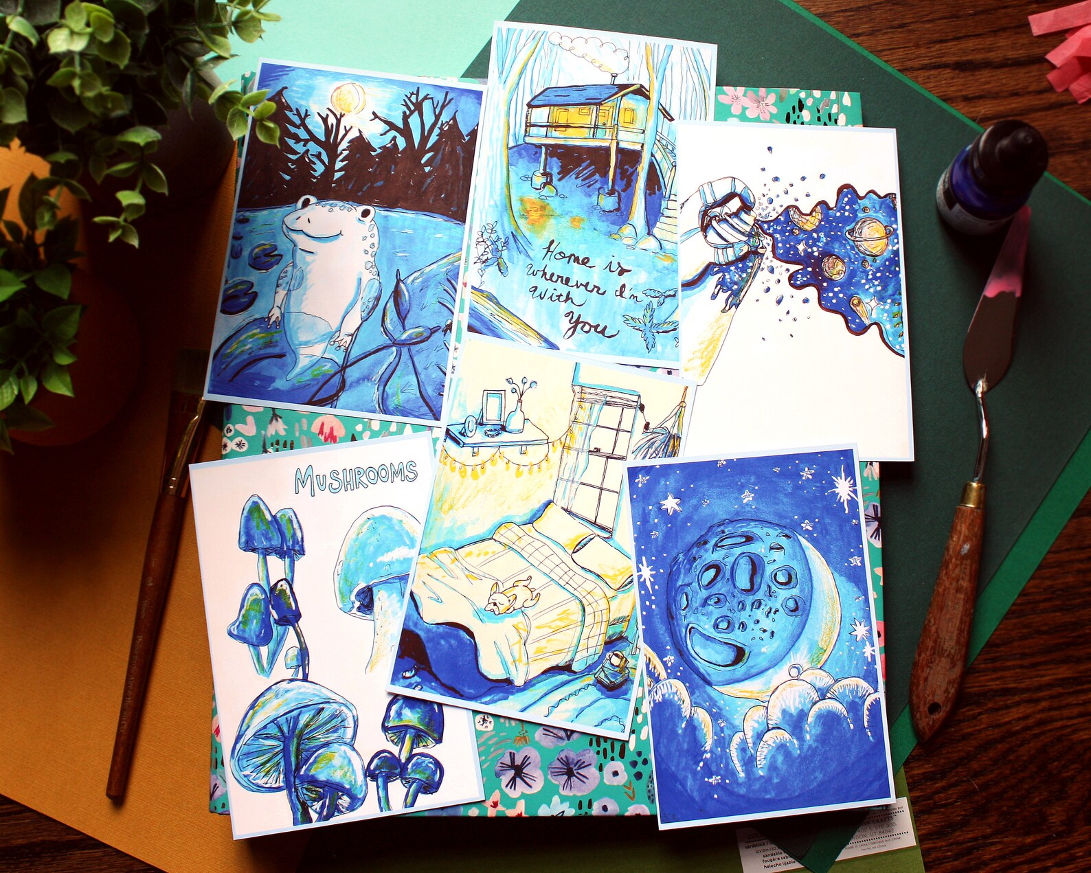 Mini-inktober 2020 Art Print Set - Etsy