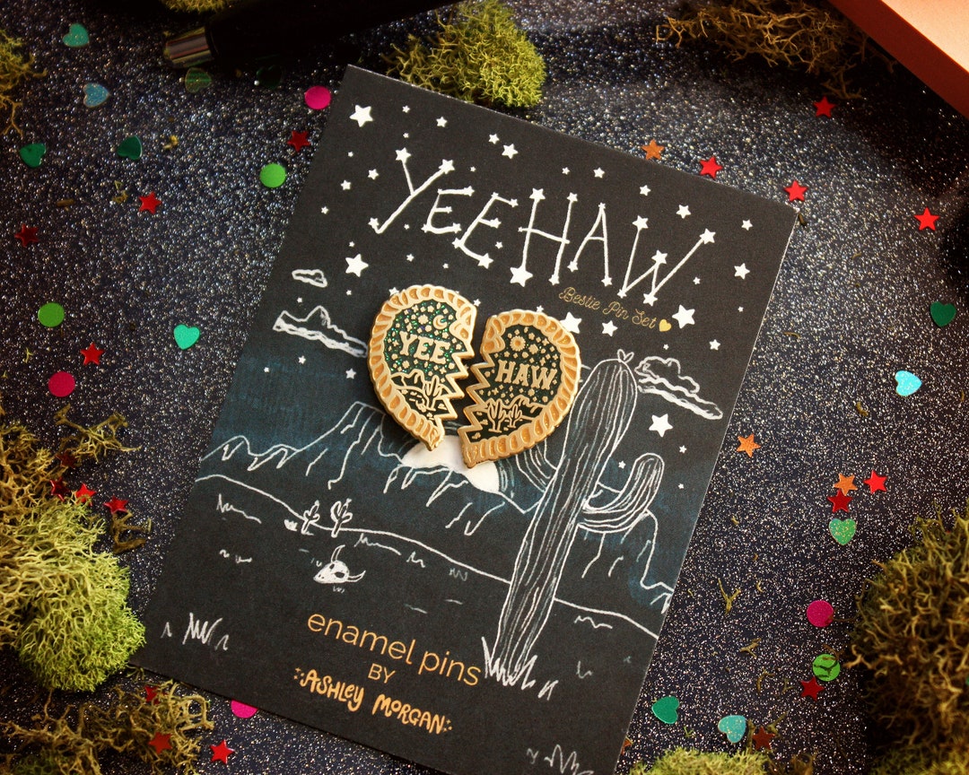 Yeehaw Bestie Enamel Pin Set - Etsy