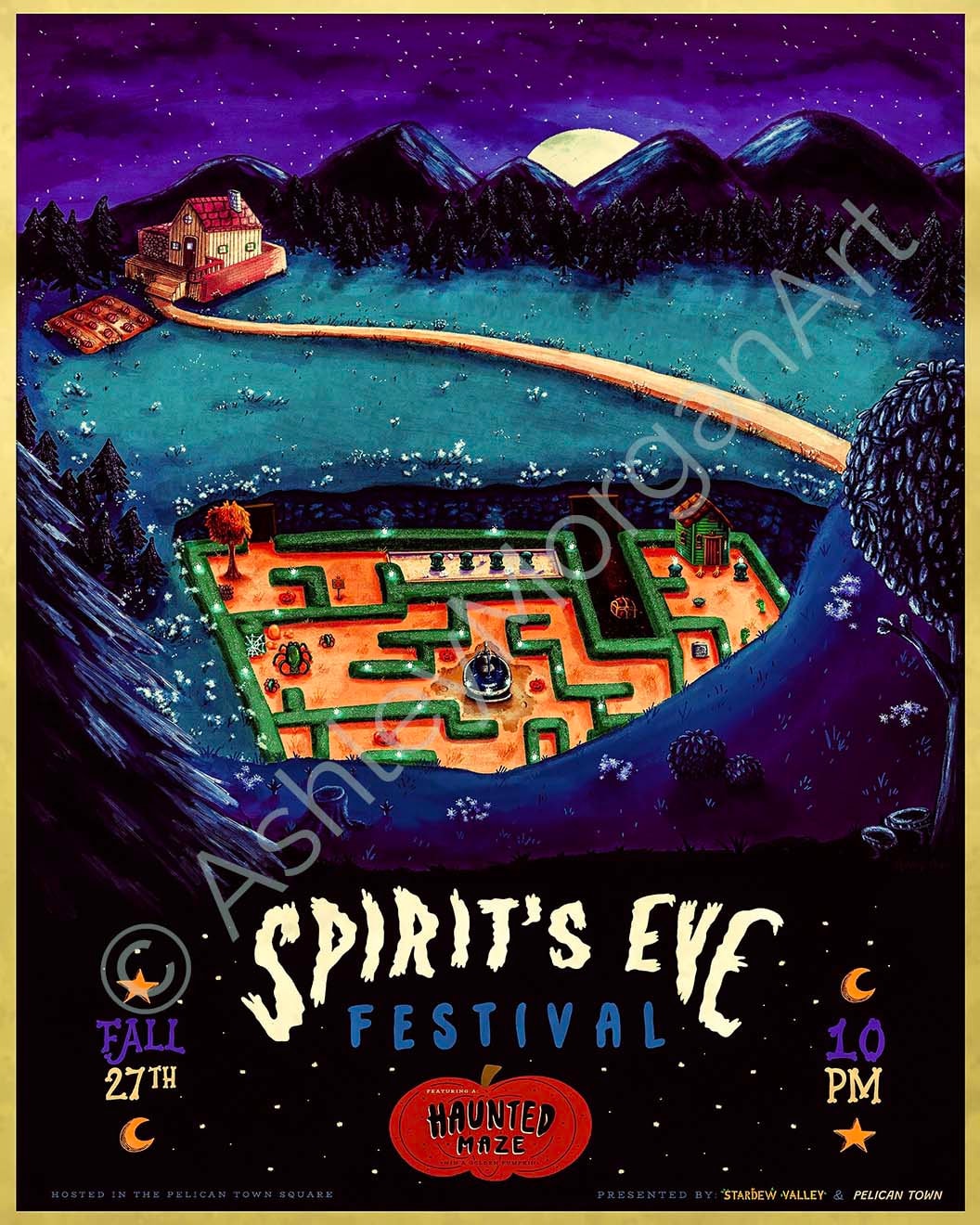 Spirit's Eve Festival Poster (stardew Valley) Art Print - *DIGITAL ...