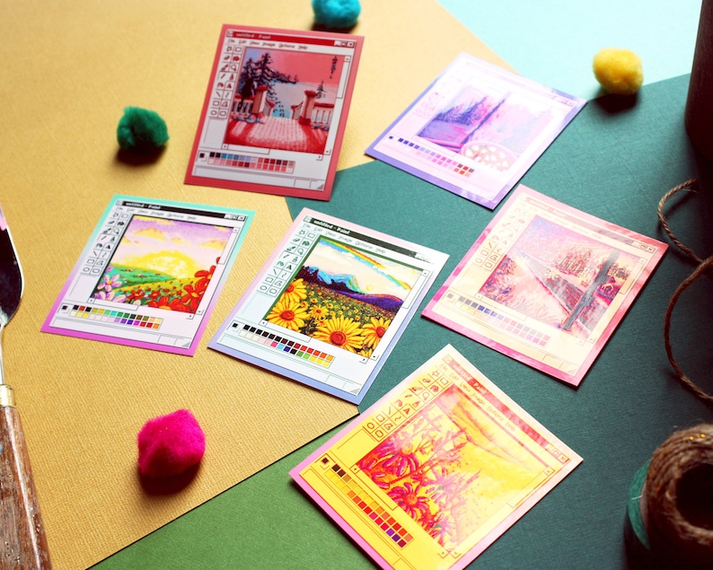 Pixel Art Paint Die-cut Stickers | Etsy