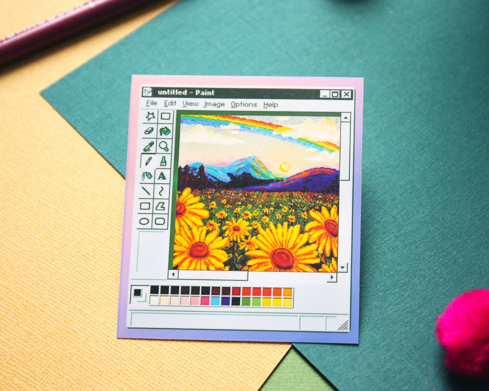 Pixel Art Paint Die-cut Stickers | Etsy