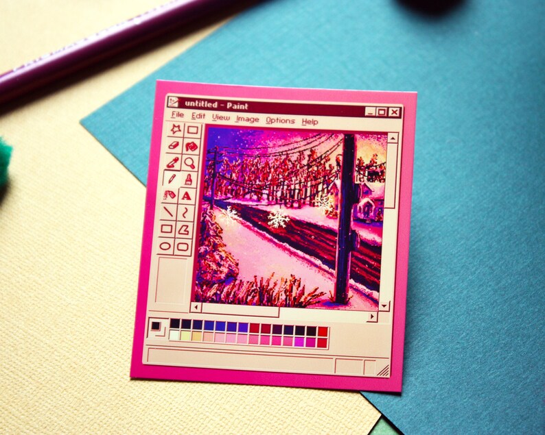 Pixel Art Paint Die-cut Stickers | Etsy