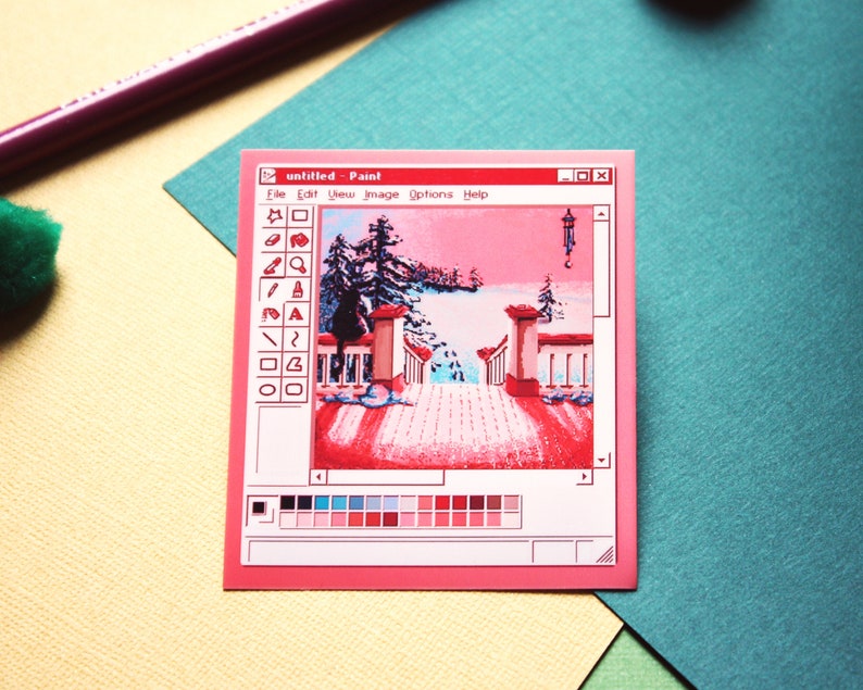 Pixel Art Paint Die-cut Stickers | Etsy