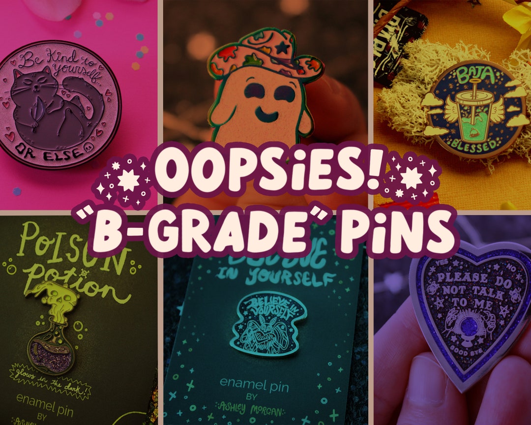 Oopsies! "b-grade" Enamel Pins - Etsy