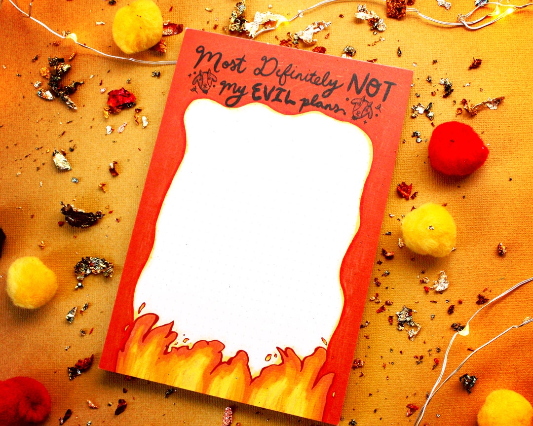 Most Definitely Not My Evil Plans Notepad - Etsy