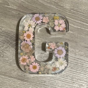 Floral Resin Epoxy Letters | Custom | Gifts | Decor| Wedding | Memorial ...