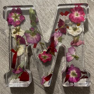Floral Resin Epoxy Letters Custom Gifts Decor Wedding Memorial - Etsy