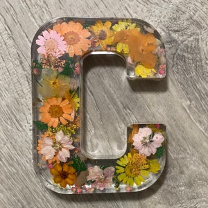 Floral Resin Epoxy Letters | Custom | Gifts | Decor| Wedding | Memorial ...