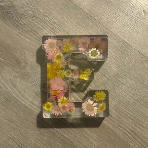 Floral Resin Epoxy Letters | Custom | Gifts | Decor| Wedding | Memorial ...