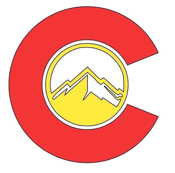 Colorado Flag With Mountains
