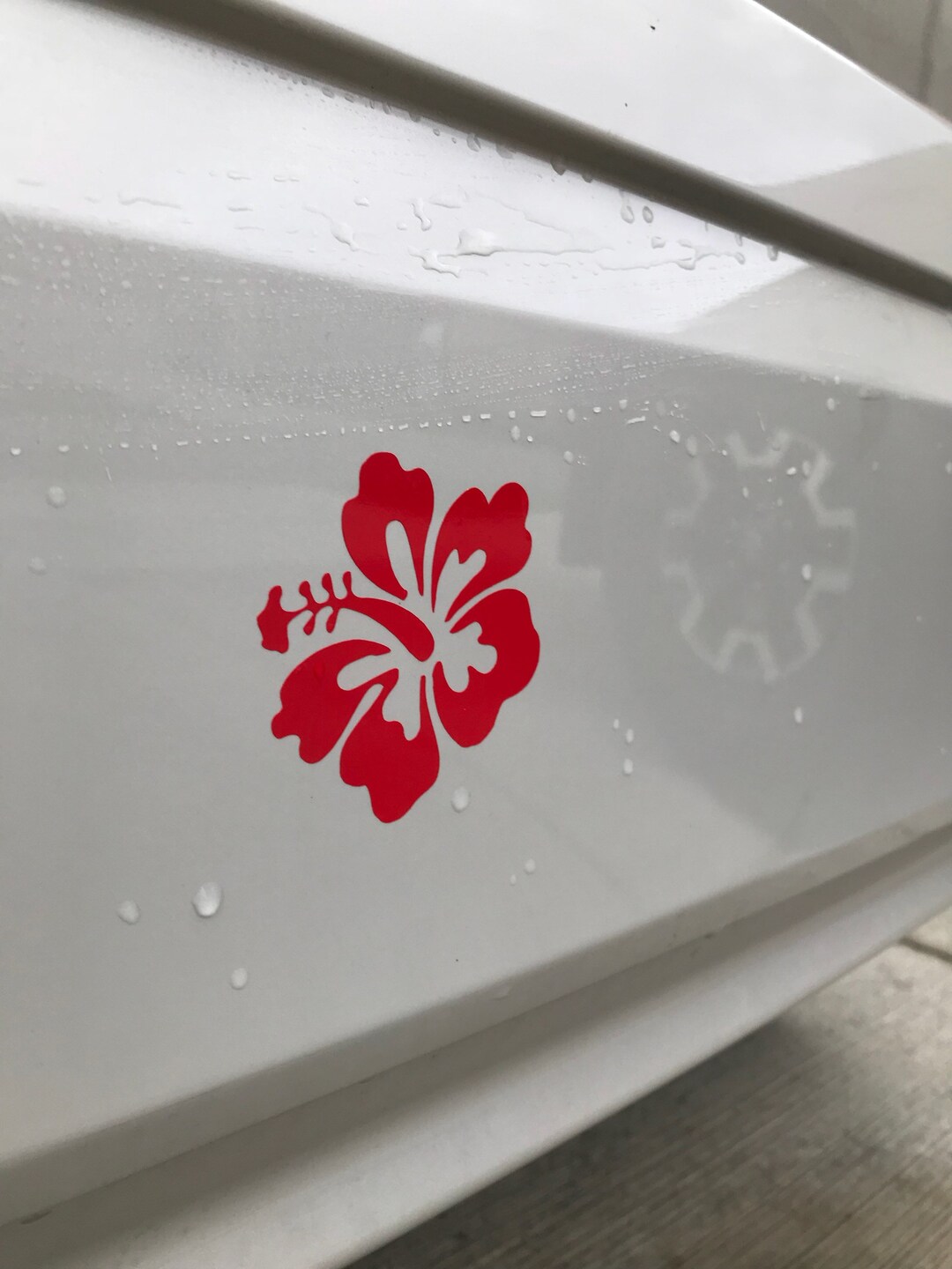Hawaiian Flower Decal, Window Decal, Hibiscus Flower Decal, Car Decal ...