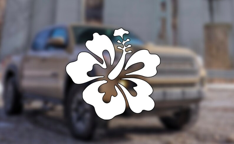 Hawaiian Flower Decal Window Decal Hibiscus Flower Decal | Etsy