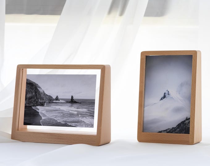 COOKIES HSH Solid Wood Picture Frame, Rustic Walnut Teak Beechwood ...