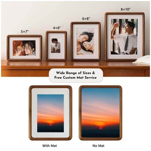 HSH Solid Wood Picture Frame Rustic Walnut Wood Teak Wood Photo Frame ...