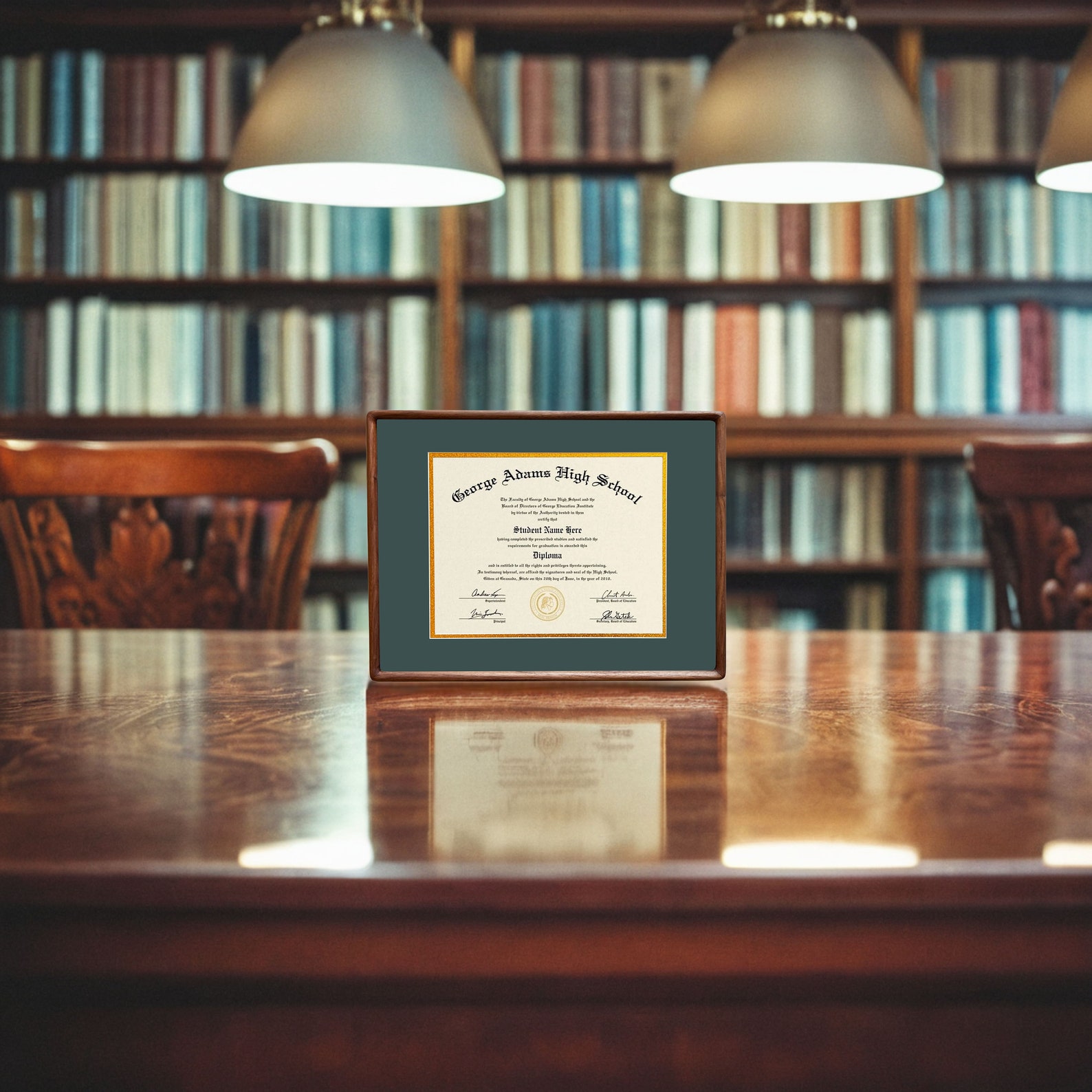 HONOR- Solid Walnut Wood Diploma Frame, College Diploma Plaque, 8.5x11 ...