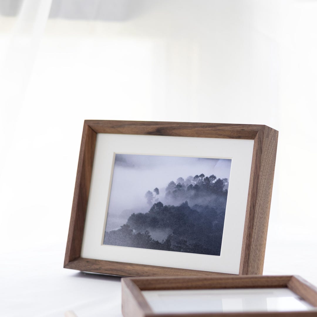 BLESS HSH Solid Wood Picture Frame Rustic Walnut Wood Photo Frame Set ...