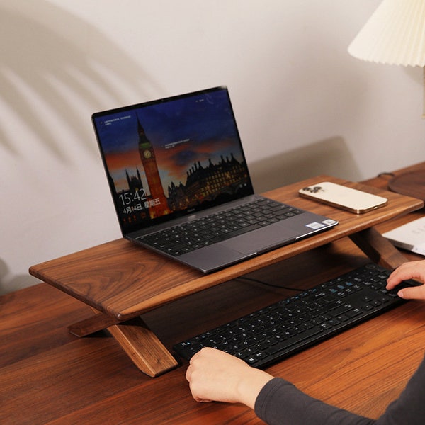 Wood Monitor Stand - Etsy