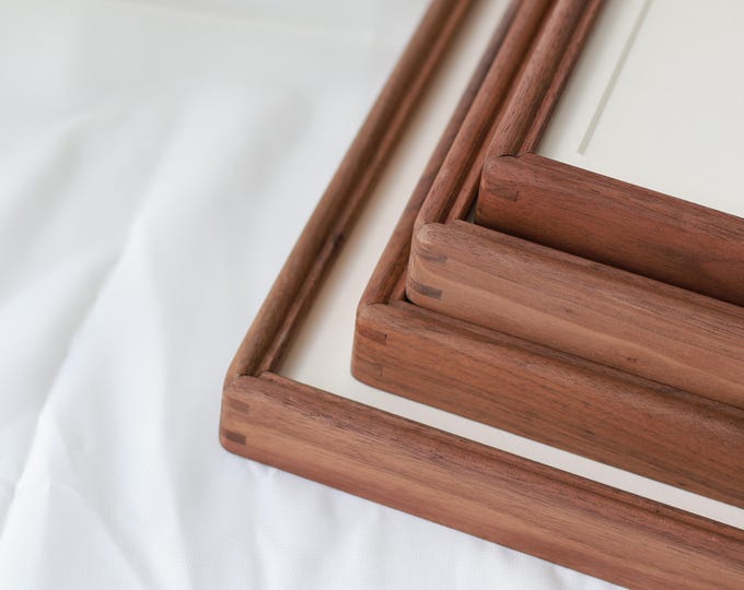 COOKIES HSH Solid Wood Picture Frame, Rustic Walnut Teak Beechwood ...