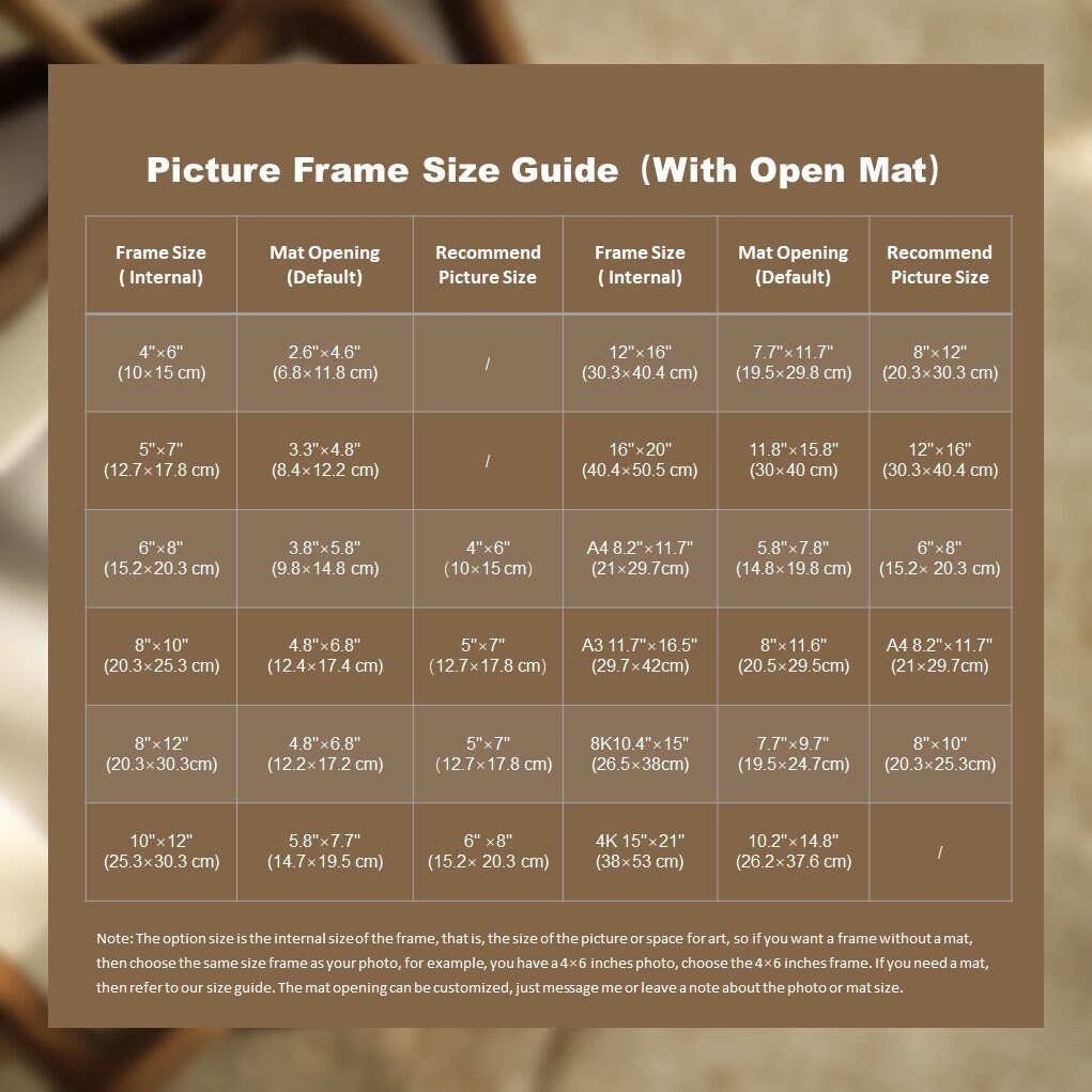 HSH Solid Wood Picture Frame Rustic Walnut Wood Teak Wood - Etsy UK