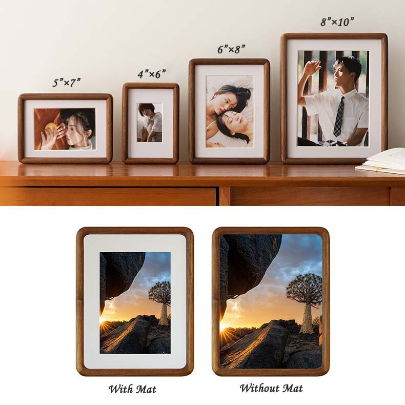 HSH Solid Wood Picture Frame Rustic Walnut Wood Teak Wood - Etsy UK
