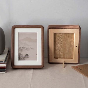 HSH Solid Wood Picture Frame Rustic Walnut Wood Teak Wood Photo Frame ...