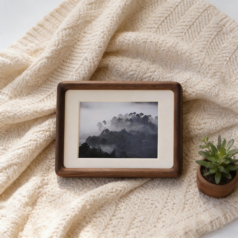 Bless Frame - Solid Wood Picture Frame | Rustic Walnut & Teak Photo ...