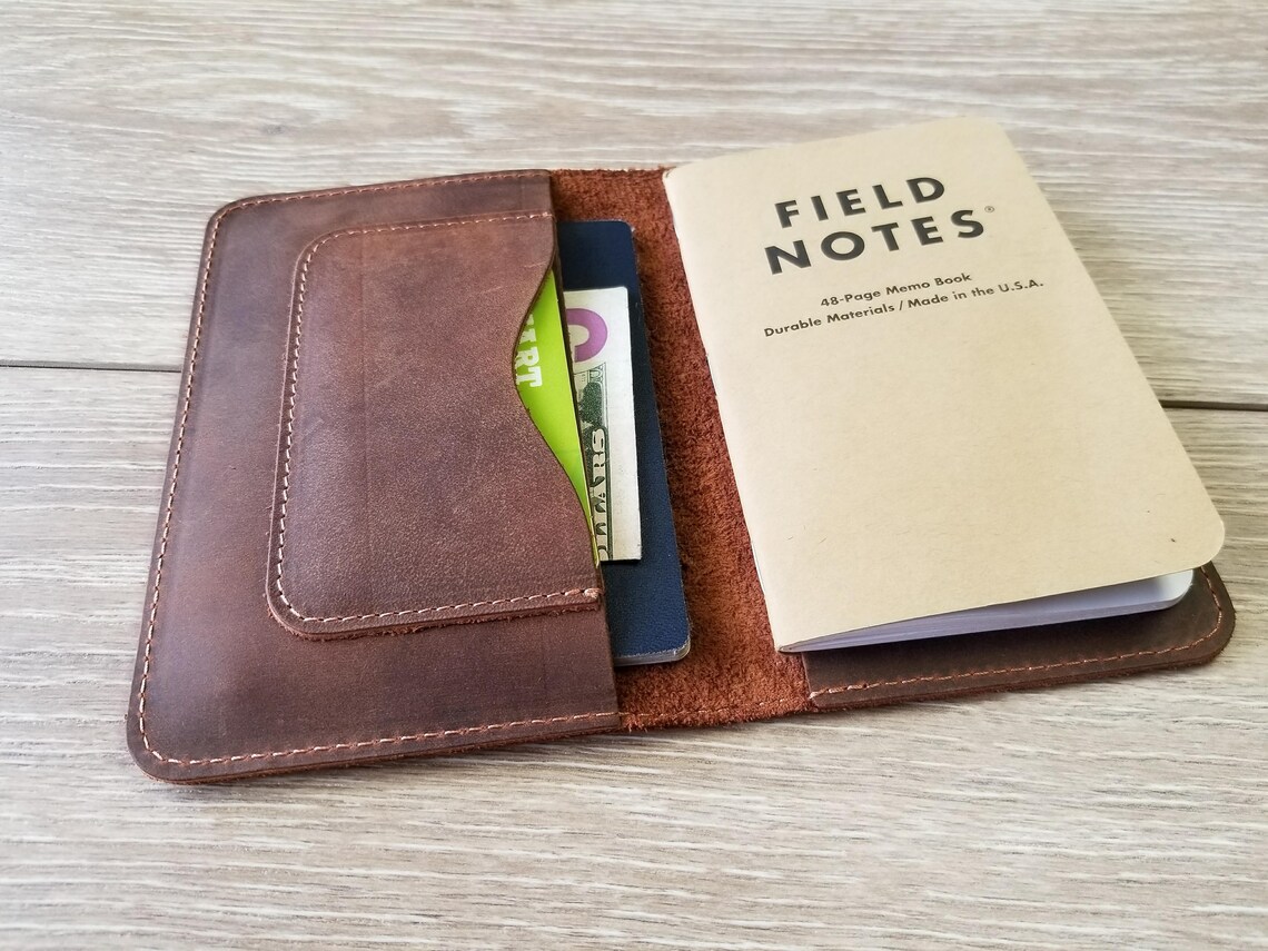 Mens Wallet, Travel Journal With Pockets, Passport Wallet, Leather ...
