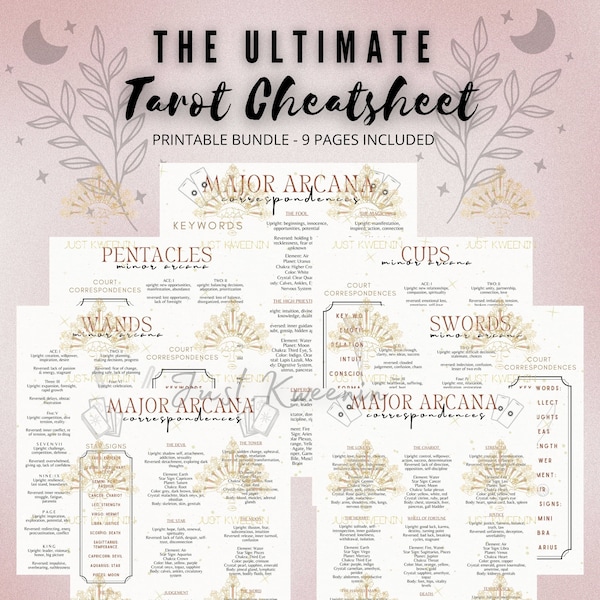 Tarot Cheat Sheet - Etsy