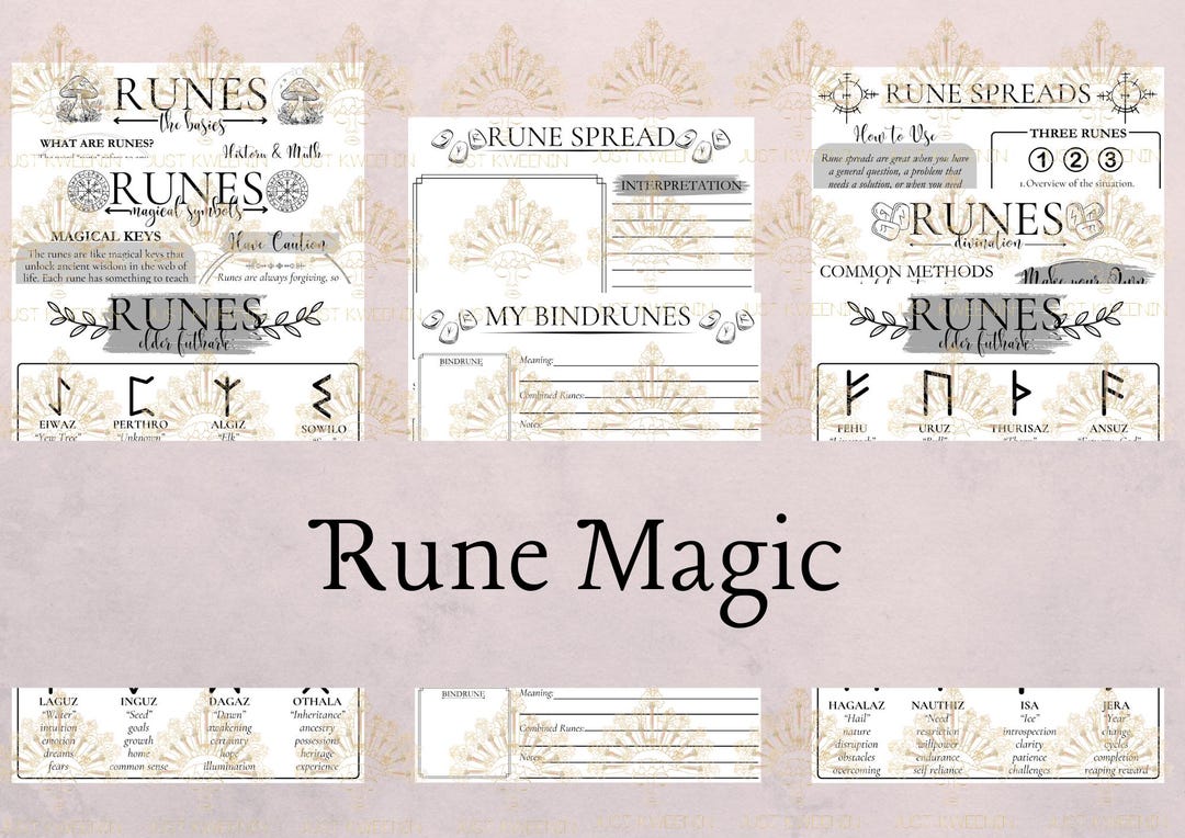 Elder Futhark Runes | Rune Cheat Sheets | Rune Guide | Instant Download ...