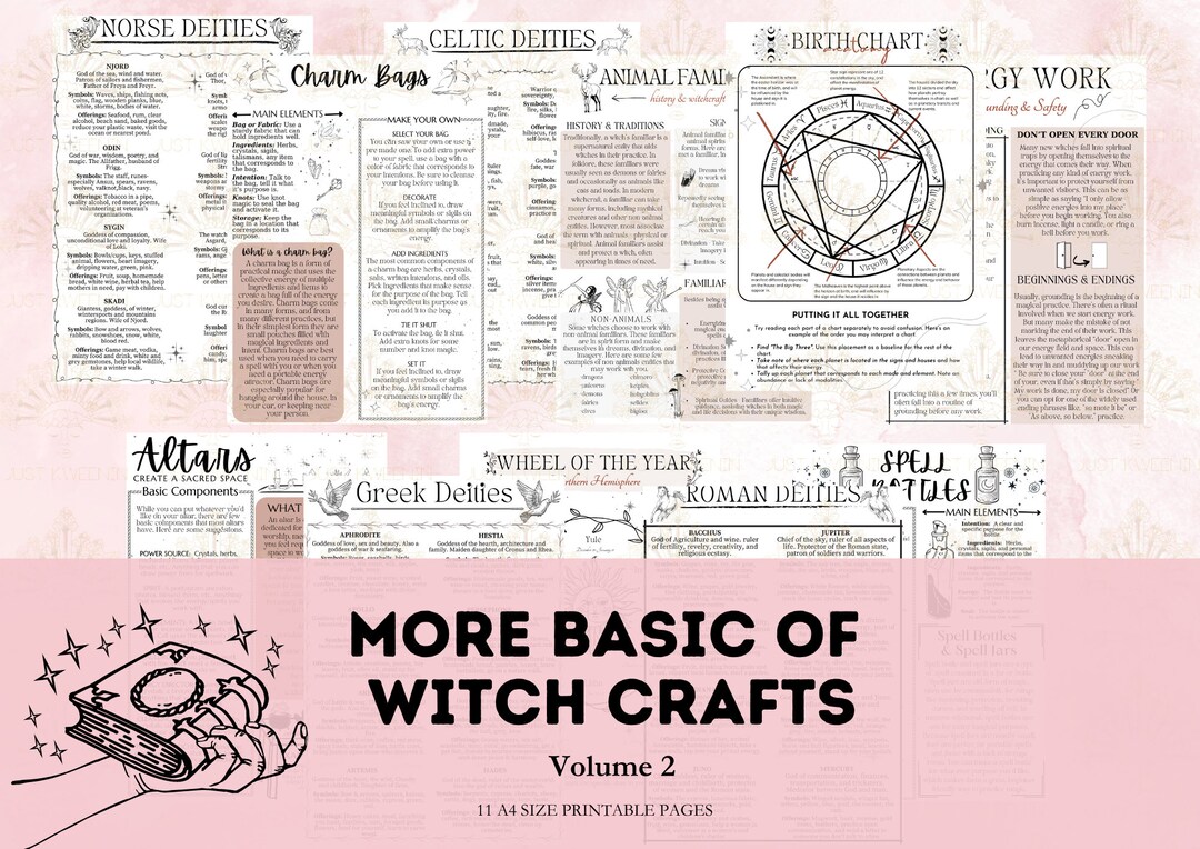 Grimoire, Basic Witchcraft Information Bundle, Beginner Guide to ...