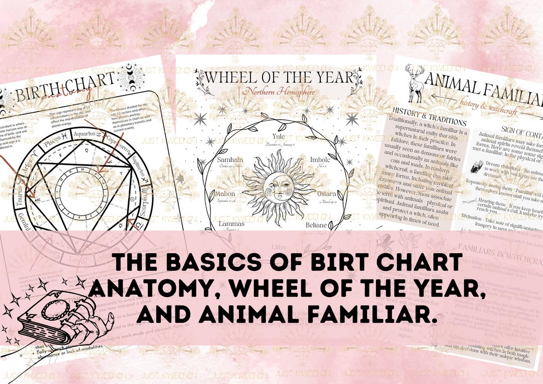 ASTROLOGY BASICS PRINTABLE, Witchcraft Grimoire, Wheel of the Year ...