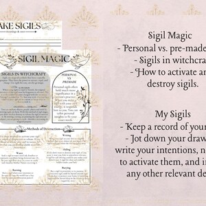 Sigil Guide and Planner, Learn How to Create Sigils, Worksheets to ...