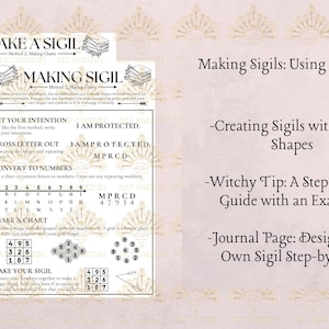 Sigil Guide and Planner, Learn How to Create Sigils, Worksheets to ...