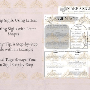 Sigil Guide and Planner, Learn How to Create Sigils, Worksheets to ...
