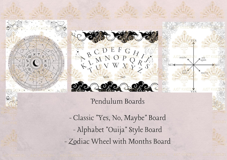 Pendulums and Charts Printable Grimoire Pages - Pendulum Board ...