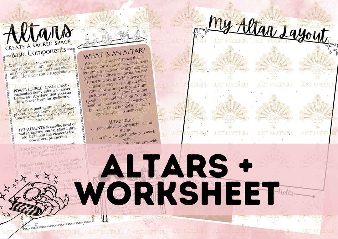 Altar Worksheet, Altar Witchcraft, Grimoire, Witch, Grimoire Pages ...