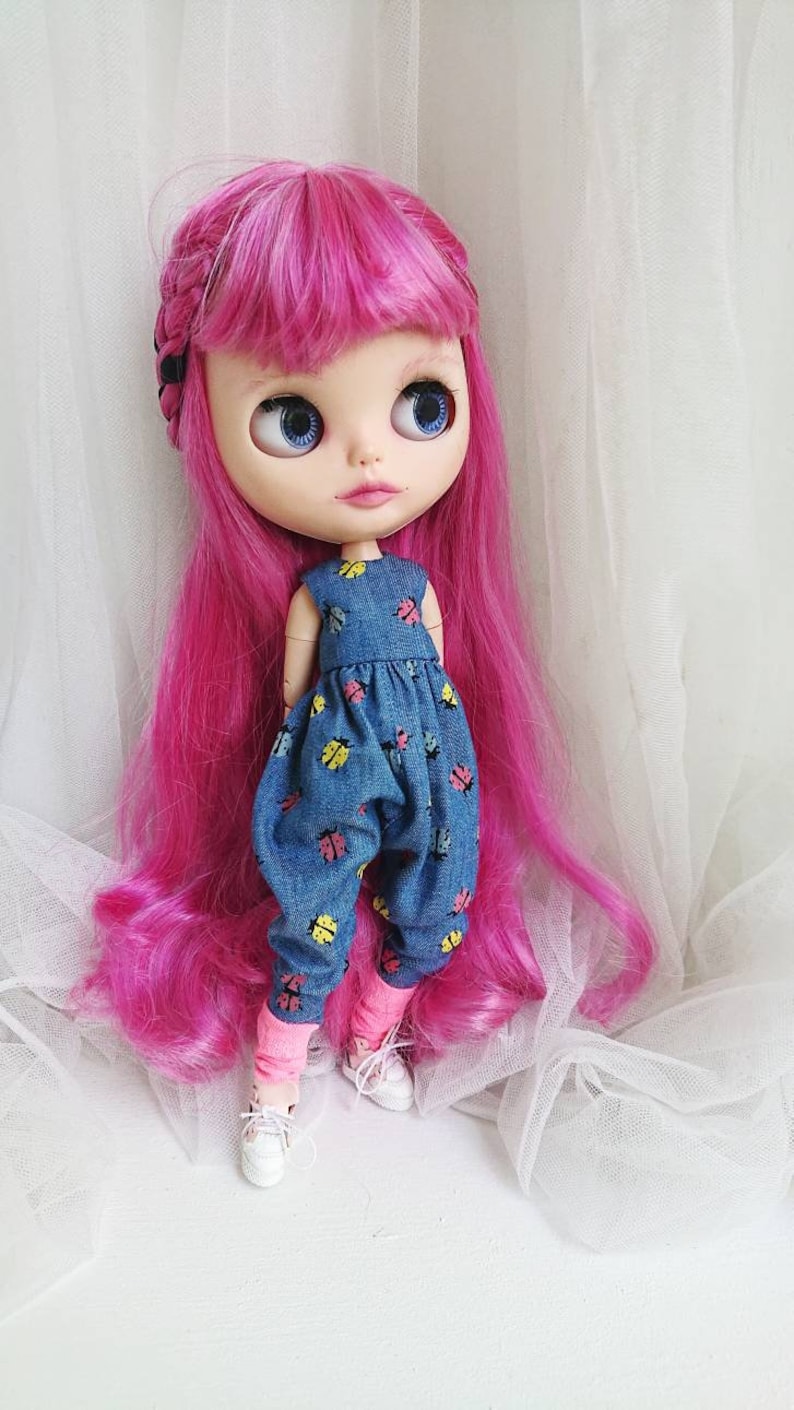 Blythe Doll Overall, Romprer, Jumpsuit, Denim With Lady Bugs - Etsy