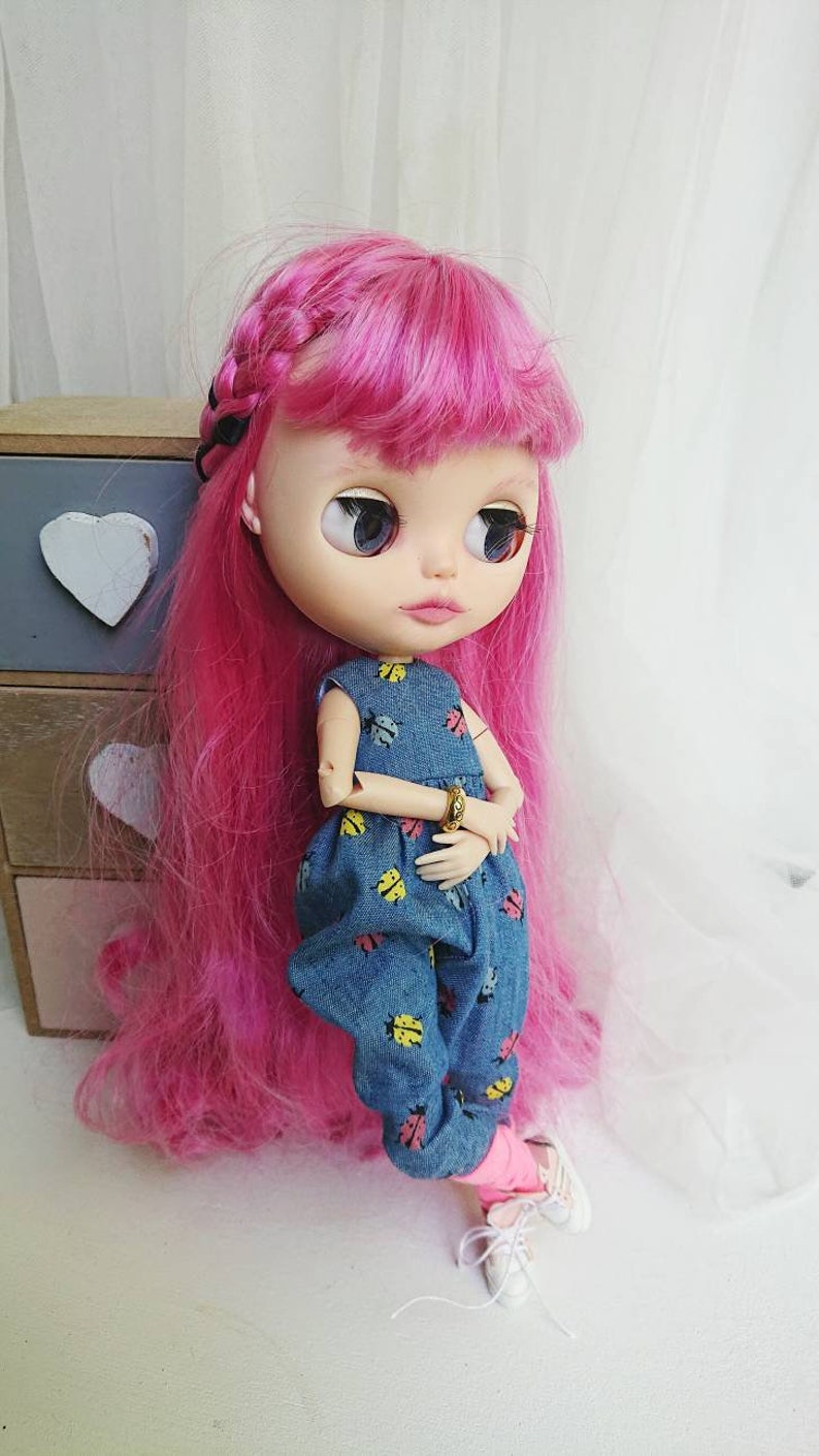 Blythe Doll Overall, Romprer, Jumpsuit, Denim With Lady Bugs - Etsy