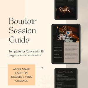 BOUDOIR SESSION GUIDE Canva Template - Etsy