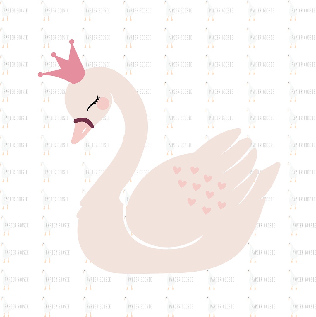 Beautiful Swan, Swan Princess SVG, Cute Swan, Kids Decor, Instant ...