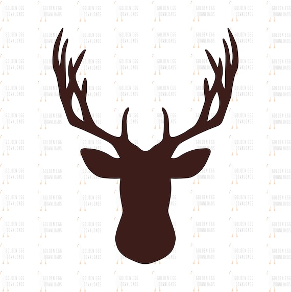 Stag Head Silhouette Clip Art